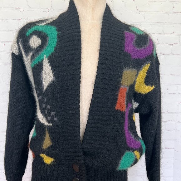 S.K.V.T. | Sweaters | 8s Abstract Cardigan Wool Blend Gender Neutral ...